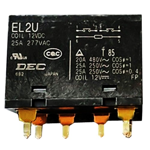 2Pcs DEC EL2U-12VDC Power Relay 25A 277VAC 6Pins | eBay
