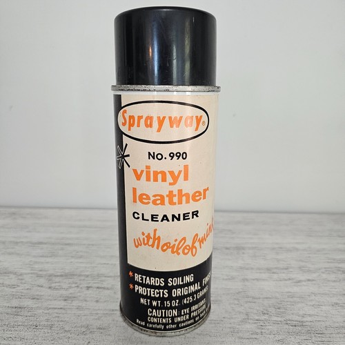 Vintage New! Sprayway No. 990 Vinyl Leather Cleaner 15oz FULL Aerosol ...