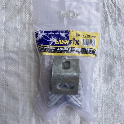 Eliza Tinsley Pack 10 Angle Cleats Galvanised 38mm X 5mm Heavy Duty ...