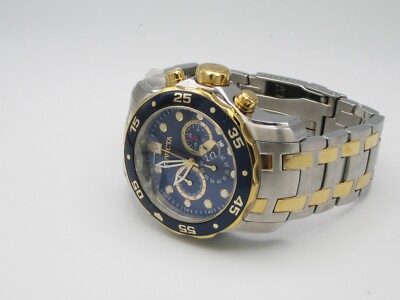 Invicta Pro Diver 0072 SS Black Link Band Chrono Watch For Parts Only ...