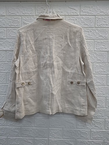 New J. McLaughlin Long Sleeve Button Up Willow Linen Jacket Size Medium | eBay