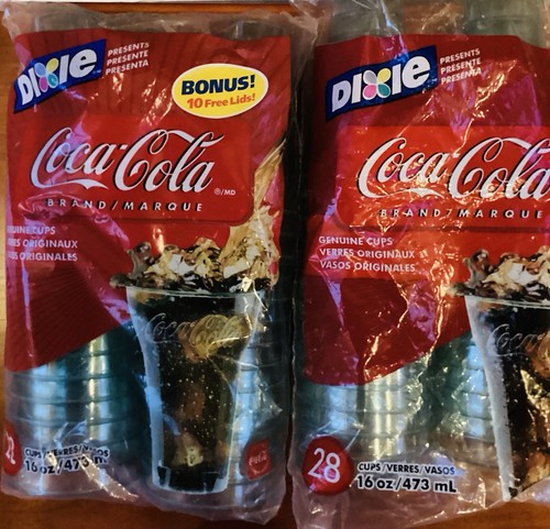 Dixie Coca-Cola Green Plastic Solo Cups 2 Pk 16oz NEW 56 Total W/10 ...