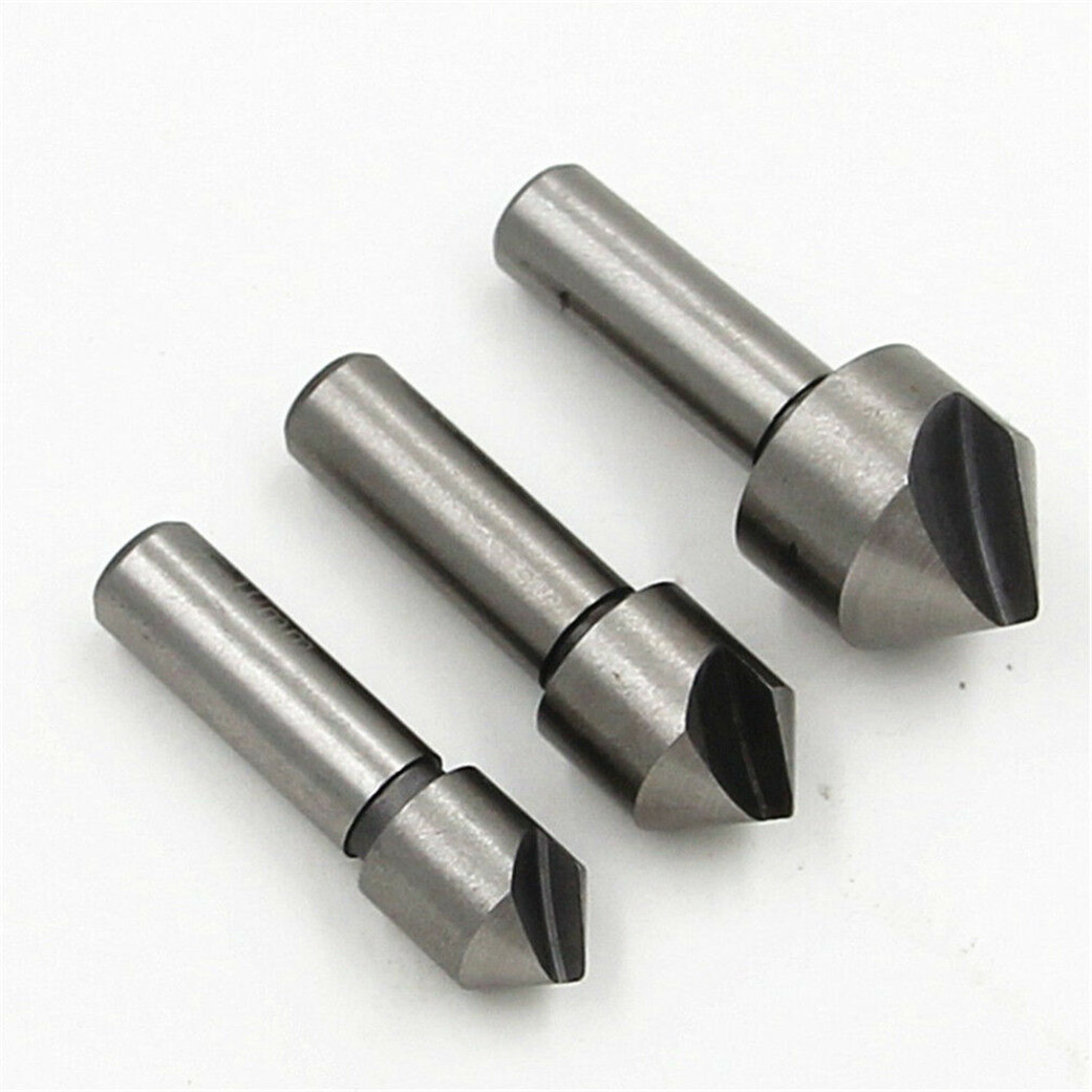 3Pcs HSS Screw Countersink Drill Bit Set for Steel Plastic Wood Bits 10 ...