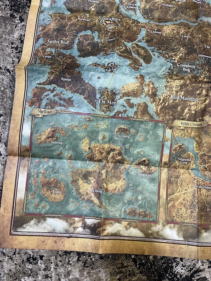 Witcher 3 Map Northern Realms Shellige White Orchard Paper HTF World ...