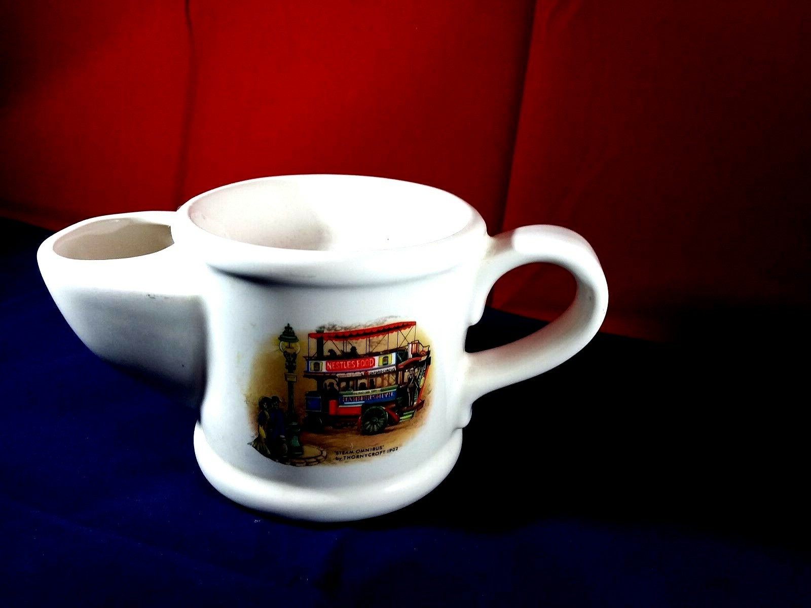 Vintage Porcelain Wade Shaving Jug Mug Steam Omnibus Barber Shaving ...