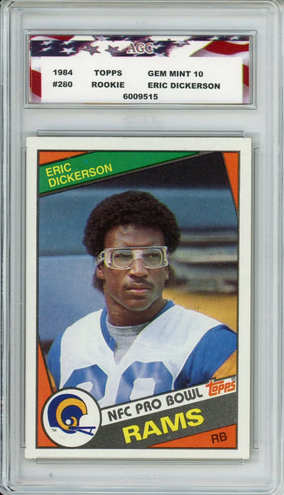 1984 Topps #280 Eric Dickerson Rookie Card AGC 10 Gem Mint Los Angeles ...