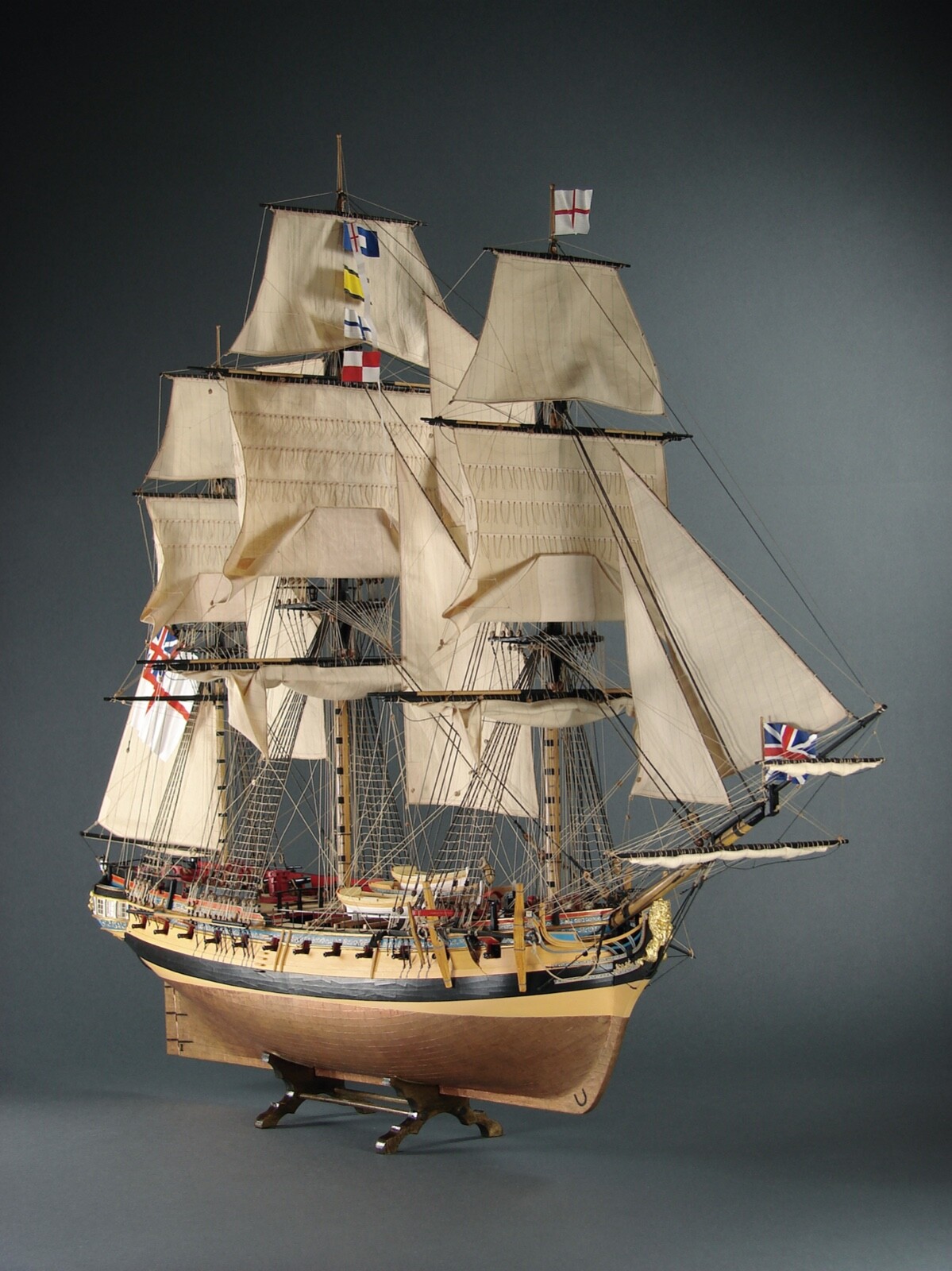 Card Paper Cut Out Model Kit Vessel Shipyard HMS Enterprize (Laser Cut ...