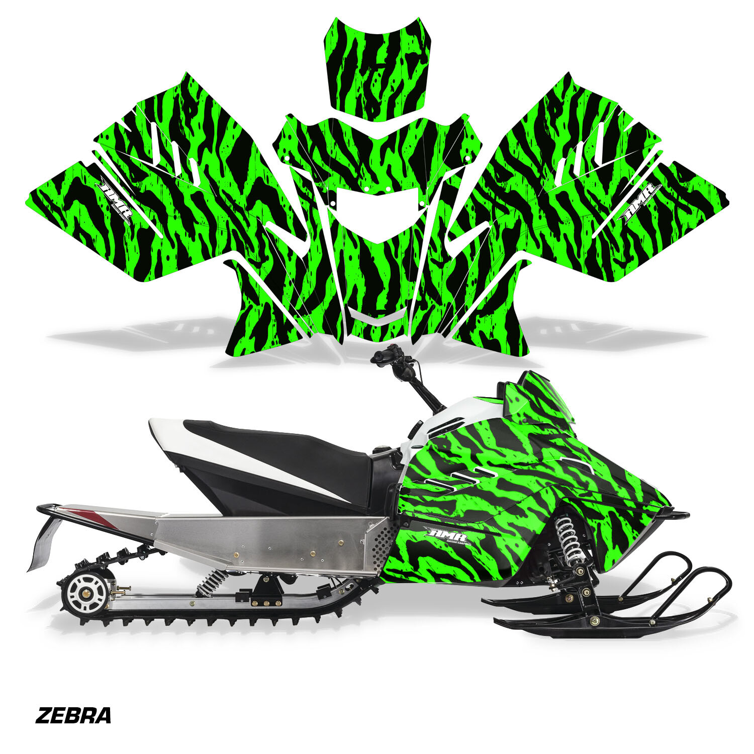 Snowmobile Graphics kit Sled Decal for Arctic Cat ZR200 2018-Up Zebra ...