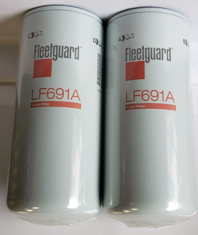 ~ BRAND NEW { PACK OF 2 } CUMMINS FLEETGUARD LUBE OIL FILTERS ~~ LF691A ...