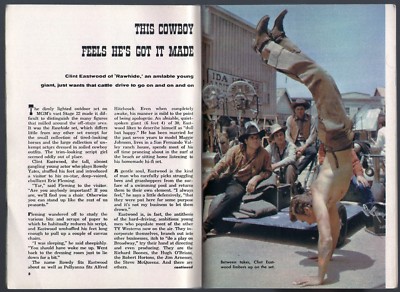 1961 TV GUIDE ~ RAWHIDE/ERIC FLEMING/CLINT EASTWOOD/ANDY GRIFFITH/JAKE ...