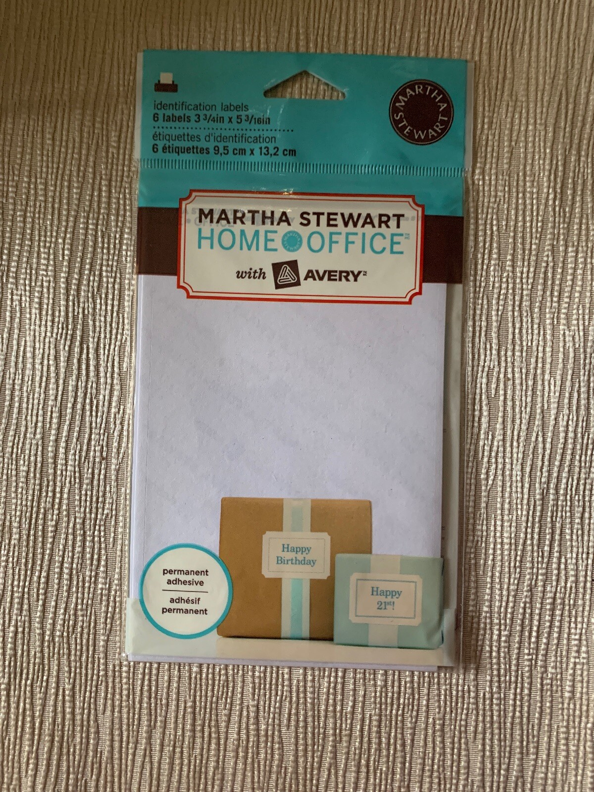 MARTHA STEWART Home Office w/Avery 6ct Identification Label - 3-3/4" x ...