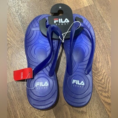 FILA sport thong flip flops blue. NEW WITH TAGS. Womens Size 9/10 | eBay