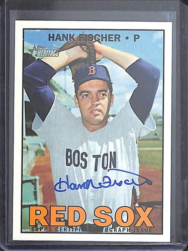 2016 Topps Heritage Baseball Certified Autograph Issue Hank Fischer ROA ...