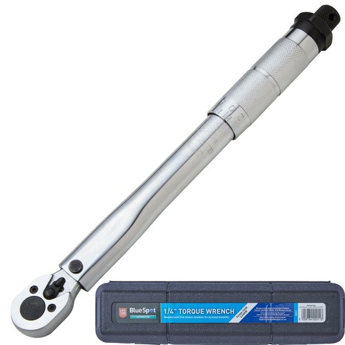 BlueSpot Adjustable Torque Wrench 2 -24Nm 1/4" Square Drive Hand ...