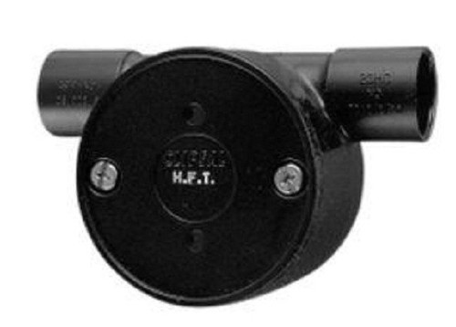 Clipsal TANGENTIAL JUNCTION BOX 2-Way, Offset, Black *Aust Brand- 20mm ...