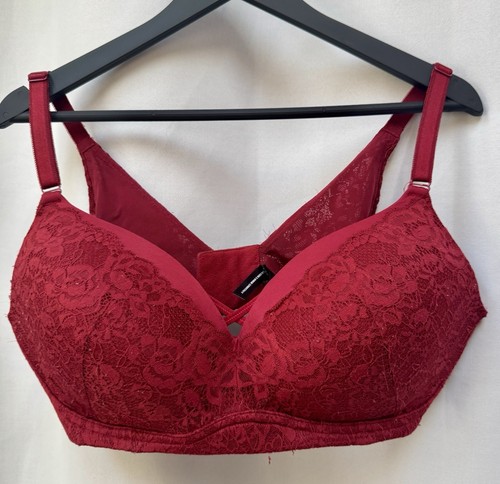 Torrid Curve Women's 40DD Red Lace Wireless Push-up Wire-free | eBay