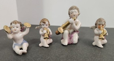 Vtg Set of 4 Cherubs Playing instruments Made in Japan | eBay