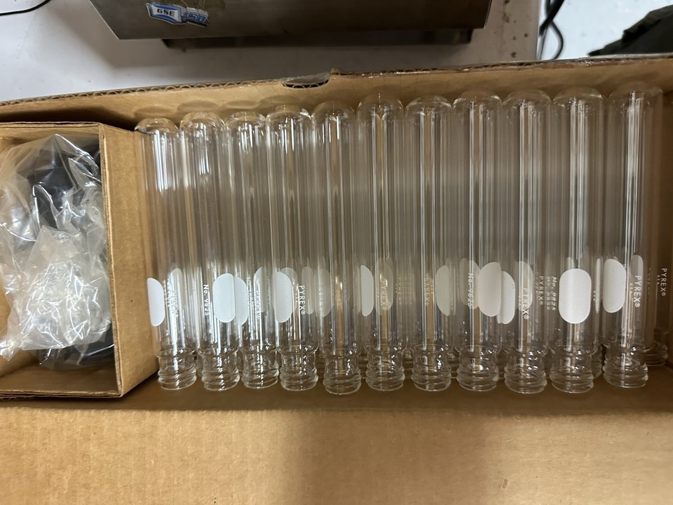9825-20 Pyrex Test Tubes W/caps | eBay