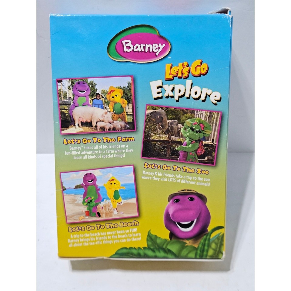 Barney Let's Go Explore DVD Kids 3-Disc Box Set Farm Beach Zoo | eBay