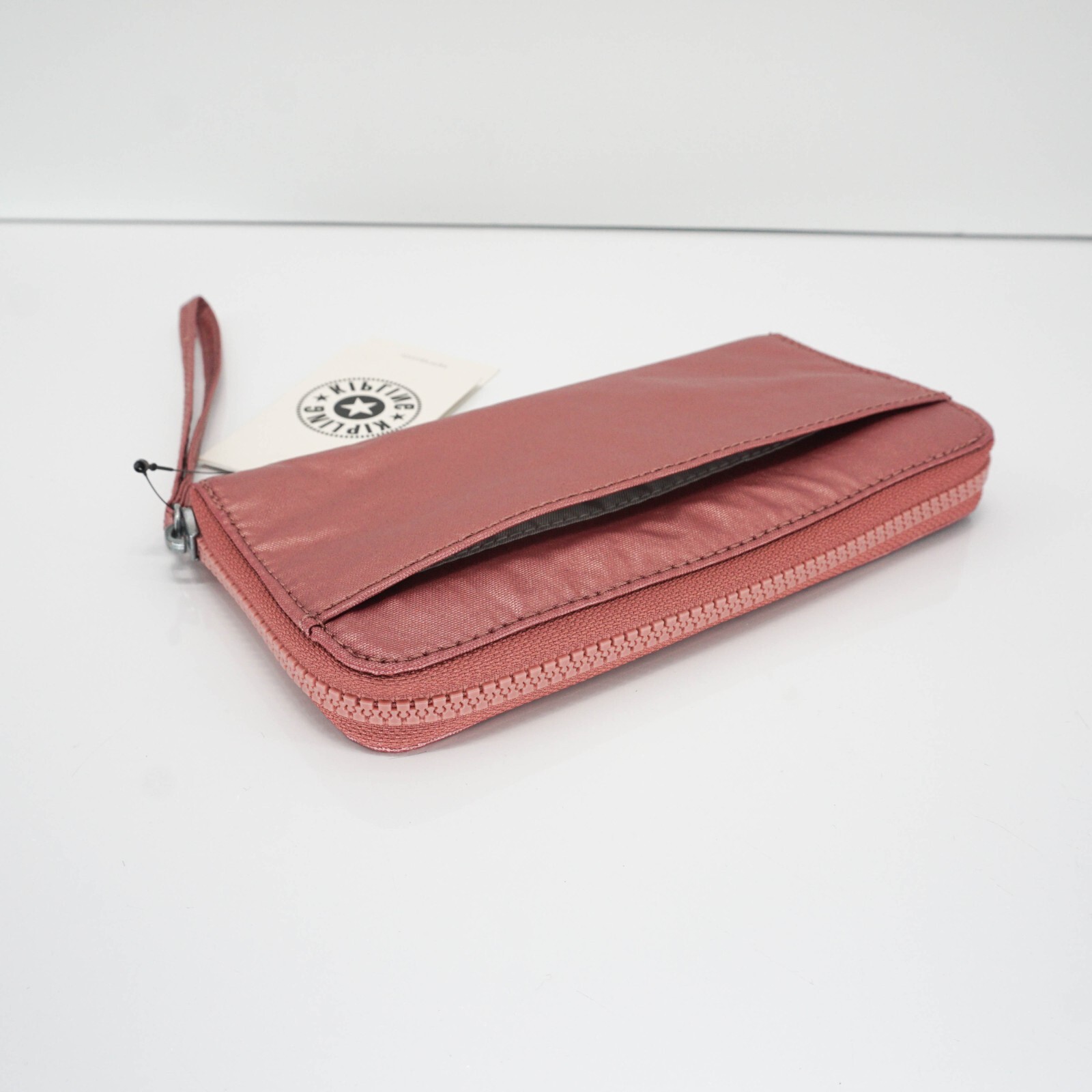 Kipling Alia Large Zip Around Wristlet Wallet KI2512 Polyamide Copper ...