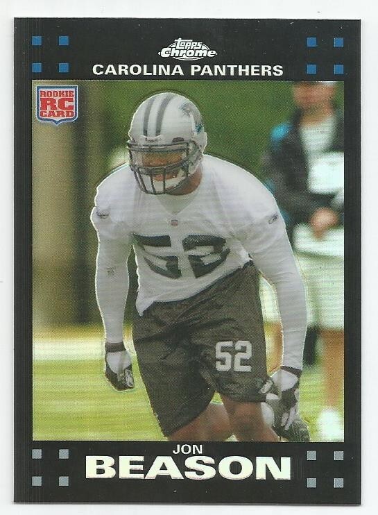 2007 Topps Chrome Refractor Jon Beason Rookie Carolina Panthers RC ...