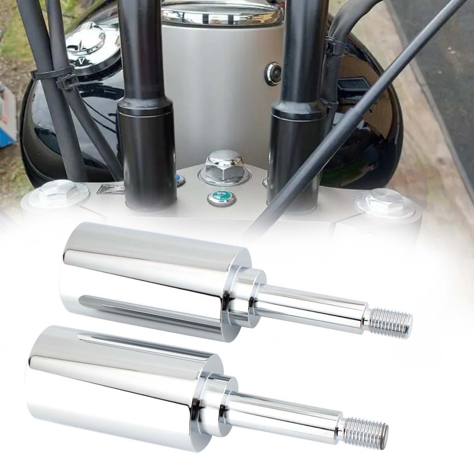 2x Chrome 2.5" Handlebar Riser Mount For Honda Shadow Phantom 750 ...