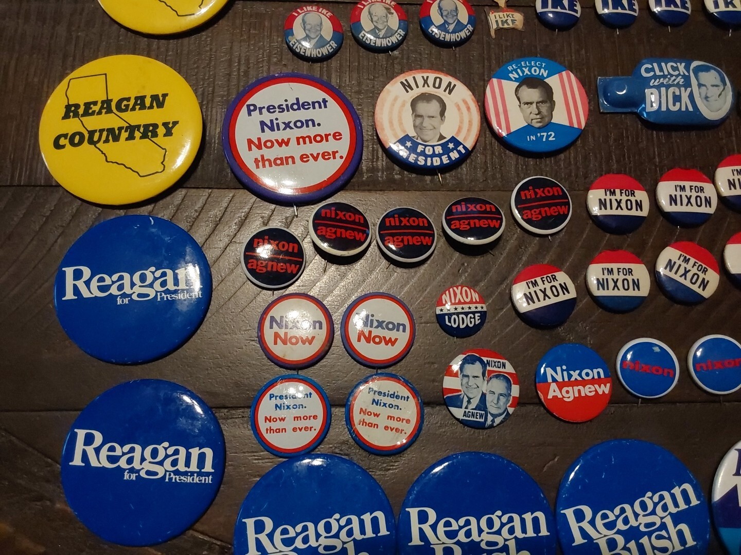 100+ Presidential Campaign Pin Button Lot Landon Ike Nixon Goldwater ...