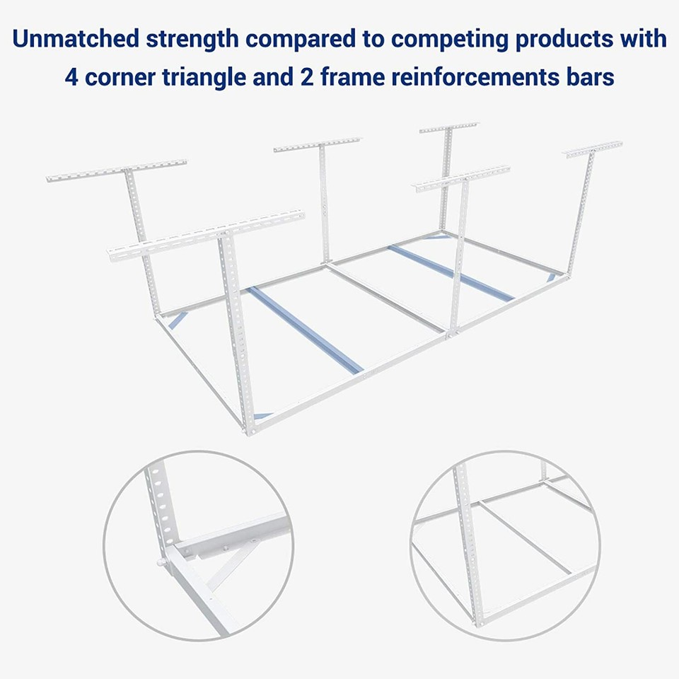 Ceiling Overhead Storage Rack Shelf Garage Factory Adjustable Strong ...