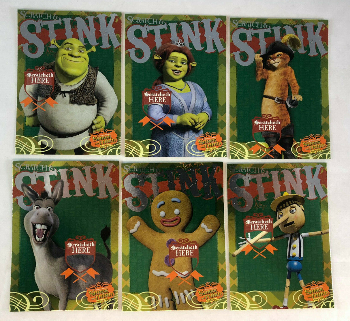 SHREK 3 THE THIRD (2007) Complete RETAIL *SCRATCH & STINK* Chase Card ...
