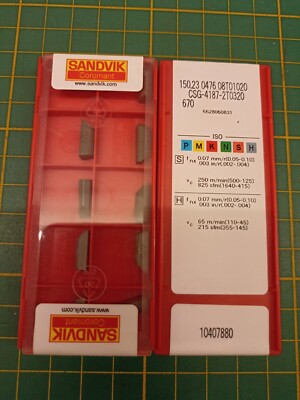 10 NEW inserts Ceramic SANDVIK 150.23 0476 08T01020 Grade 670 | eBay