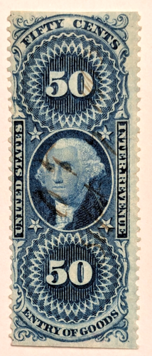 50 cent 1st Issue Documentary Stamp (R55b - Entry of Goods) Used | eBay