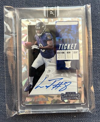 2018 Panini Contenders Lamar Jackson Cracked Ice Black Box 1/1 Rookie ...