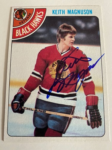 KEITH MAGNUSON SIGNED 1978-79 TOPPS HOCKEY CARD CHICAGO BLACKHAWKS ...