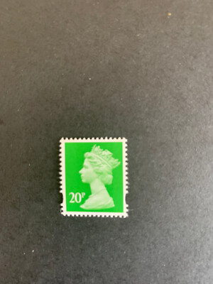 Great Britain 2013 - U3075 20p bright-green MPIL M12L Machin Stamp U/M ...