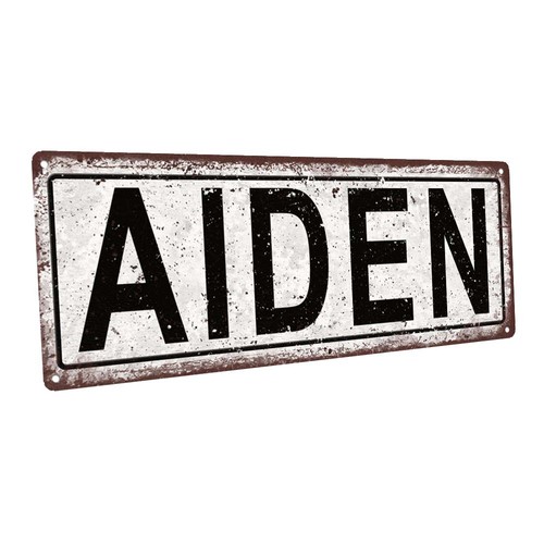 Aiden Metal Sign; Wall Decor for Kids Room or Nursery | eBay