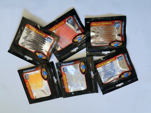5 X Bulk Assorted 60mm Soft Plastics Lures Pack Fresh Saltwater Fishing ...