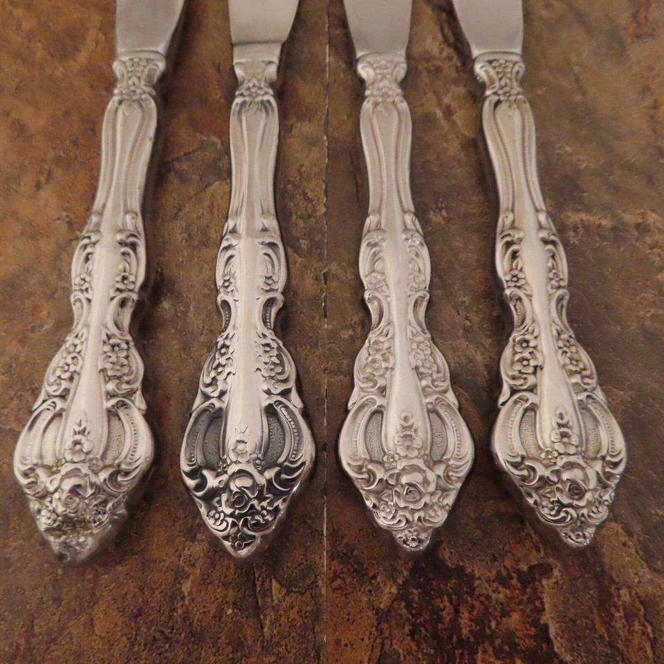 Oneida Michelangelo Cube Set 4 Butter Knives Heirloom Stainless ...