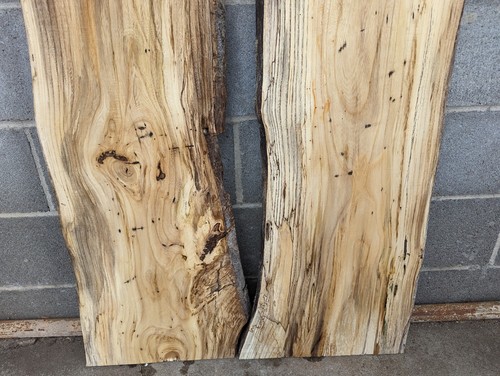 Spalted Hackberry Slabs ( 2 ) (Live Edge) River Table Set, Epoxy Set | eBay