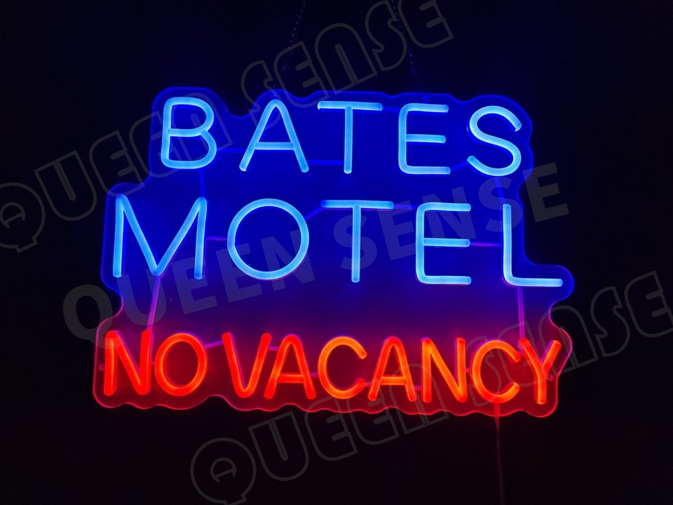 Bates Motel No Vacancy LED Neon Sign With Dimmer USB Powered Adjustable ...