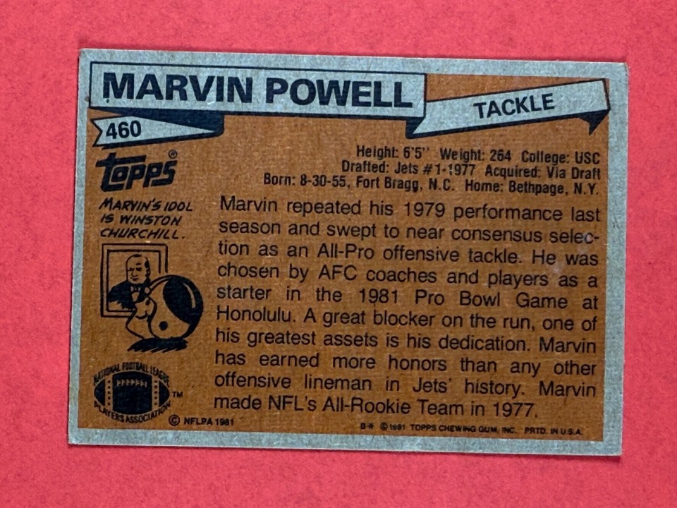 1981 Topps Marvin Powell #460 | eBay