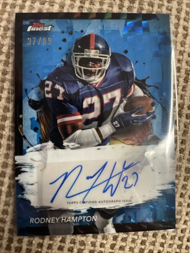 2024 Topps Finest - Finest Autographs Rodney Hampton #FA-RH Blue ...