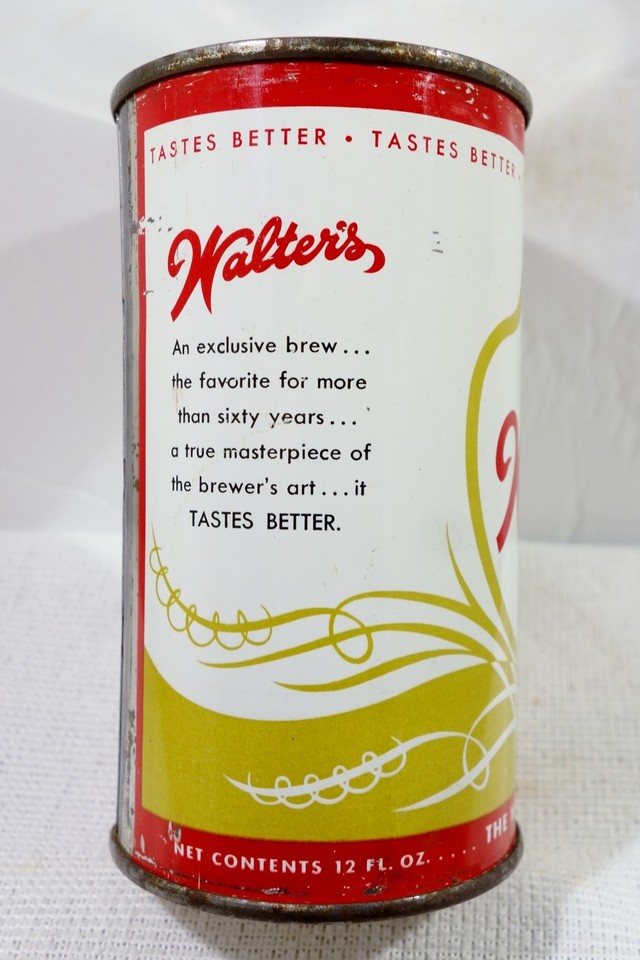 Walter's Pilsener Flat Top Beer Can Bottom Opened! W/Kansas CMB tax lid ...