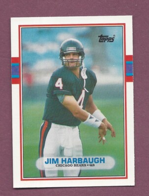 RAZOR SHARP 1989 TOPPS TRADED FOOTBALL #91T JIM HARBAUGH ROOKIE .99 SH ...
