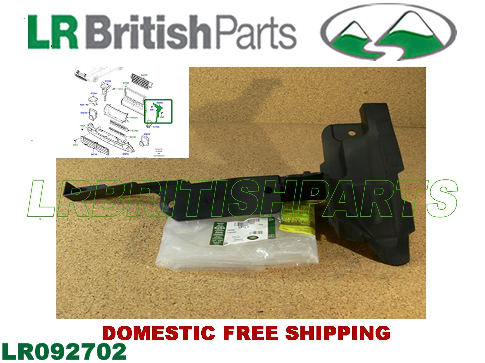 GENUINE LAND ROVER UPPER AIR DEFLECTOR LH RANGE ROVER VELAR LR092702 ...