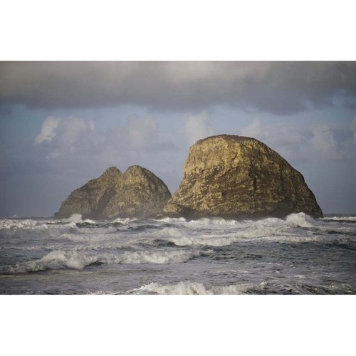 Waves Break Near Three Arch Rocks; Oceanside Oregon United States Of ...