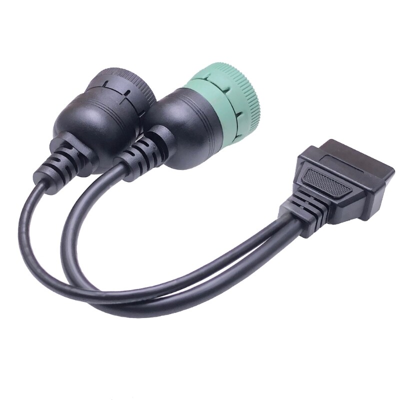 OBD2 Truck Interfaces Y-Cable 16Pin Male To Female 6pin J1708 And J1939 ...