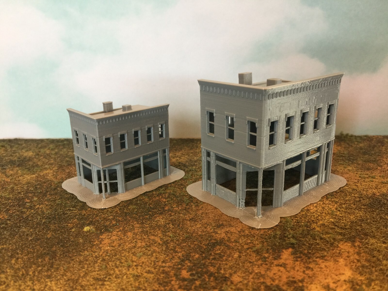 20th Century Town City CORNER MARKET Building - Z Scale 1:220 - 3D ...