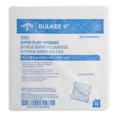 Sterile Bulkee Super Fluff Sponge, 10/Tray | eBay
