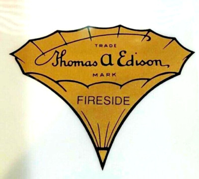EDISON FIRESIDE CYLINDER PHONOGRAPH HORN Dry Rub Image Transfer (5 ...