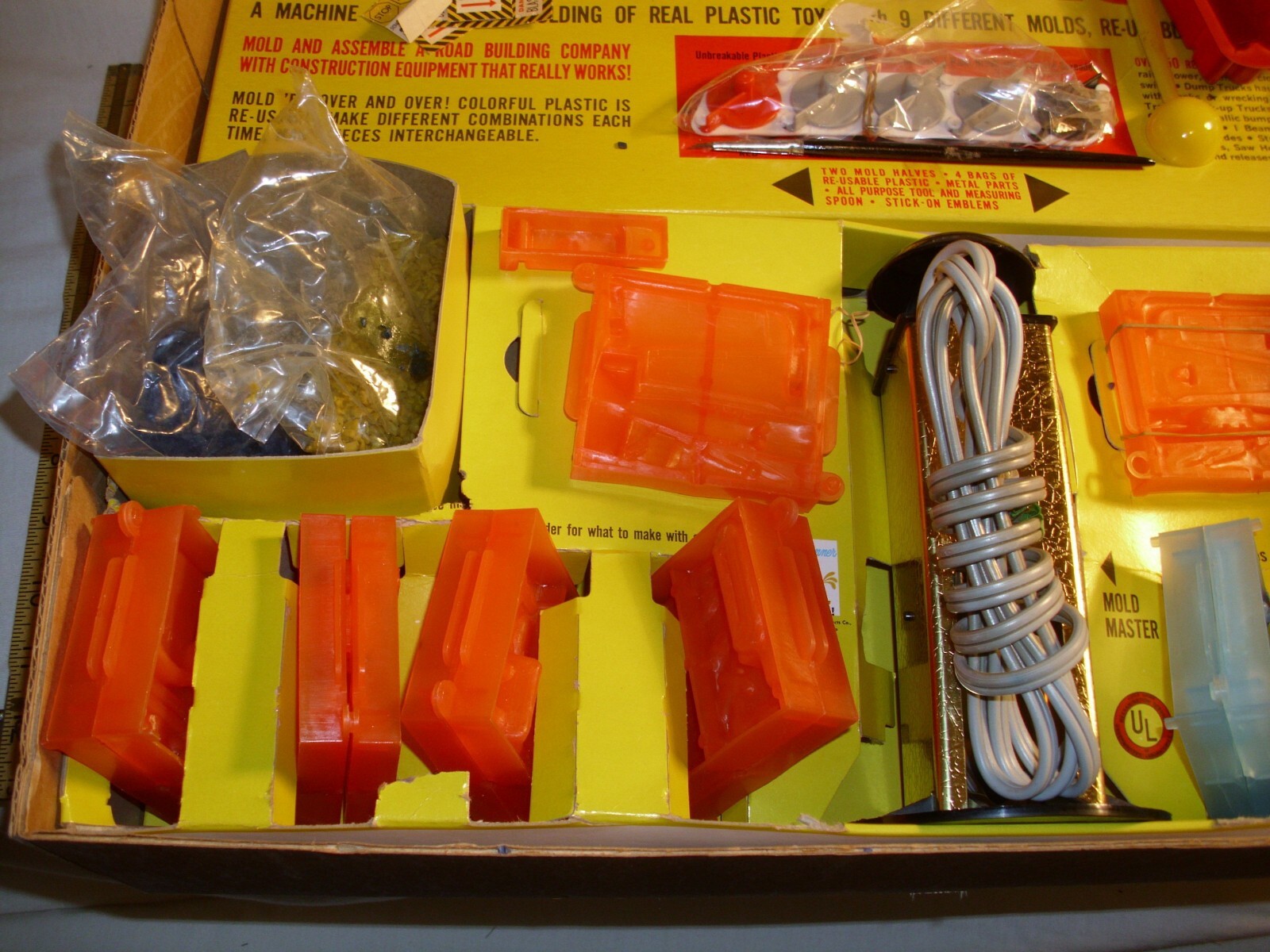 KENNER ELECTRIC MOLD MASTER CONSTRUCTION BUILDING TOY PLAY SET 1964 ...